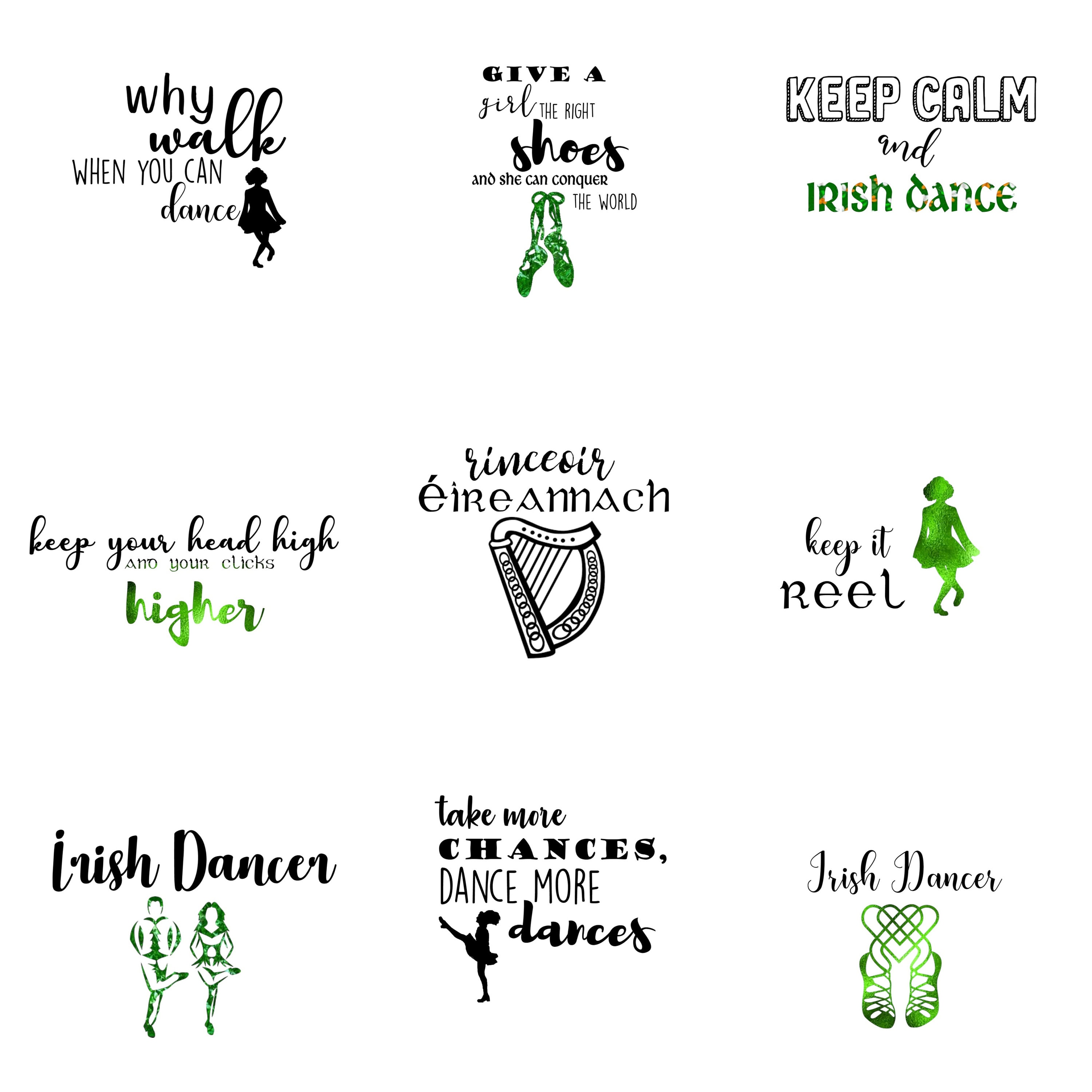 Irish Dancing SVG Printable Clip Art Cutting File Vinyl - Etsy Canada