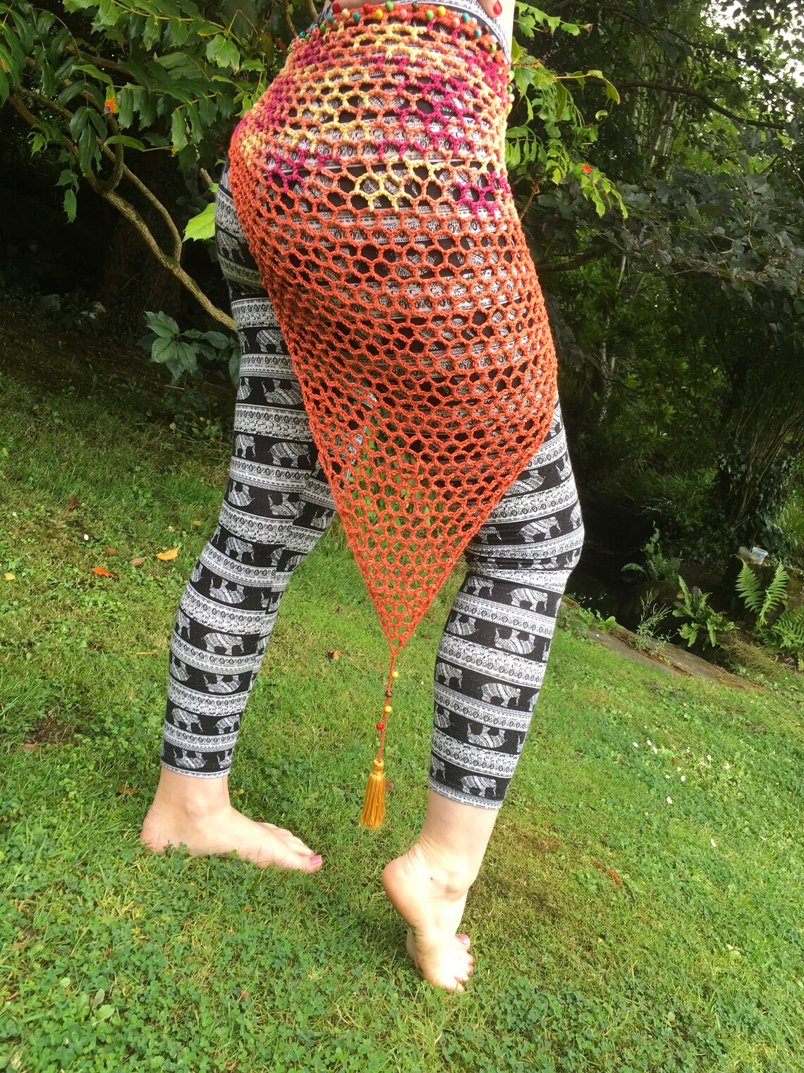PDF Crochet Sarong Pattern- Beach Cover up - Hippy Festival Boho Sarong ...