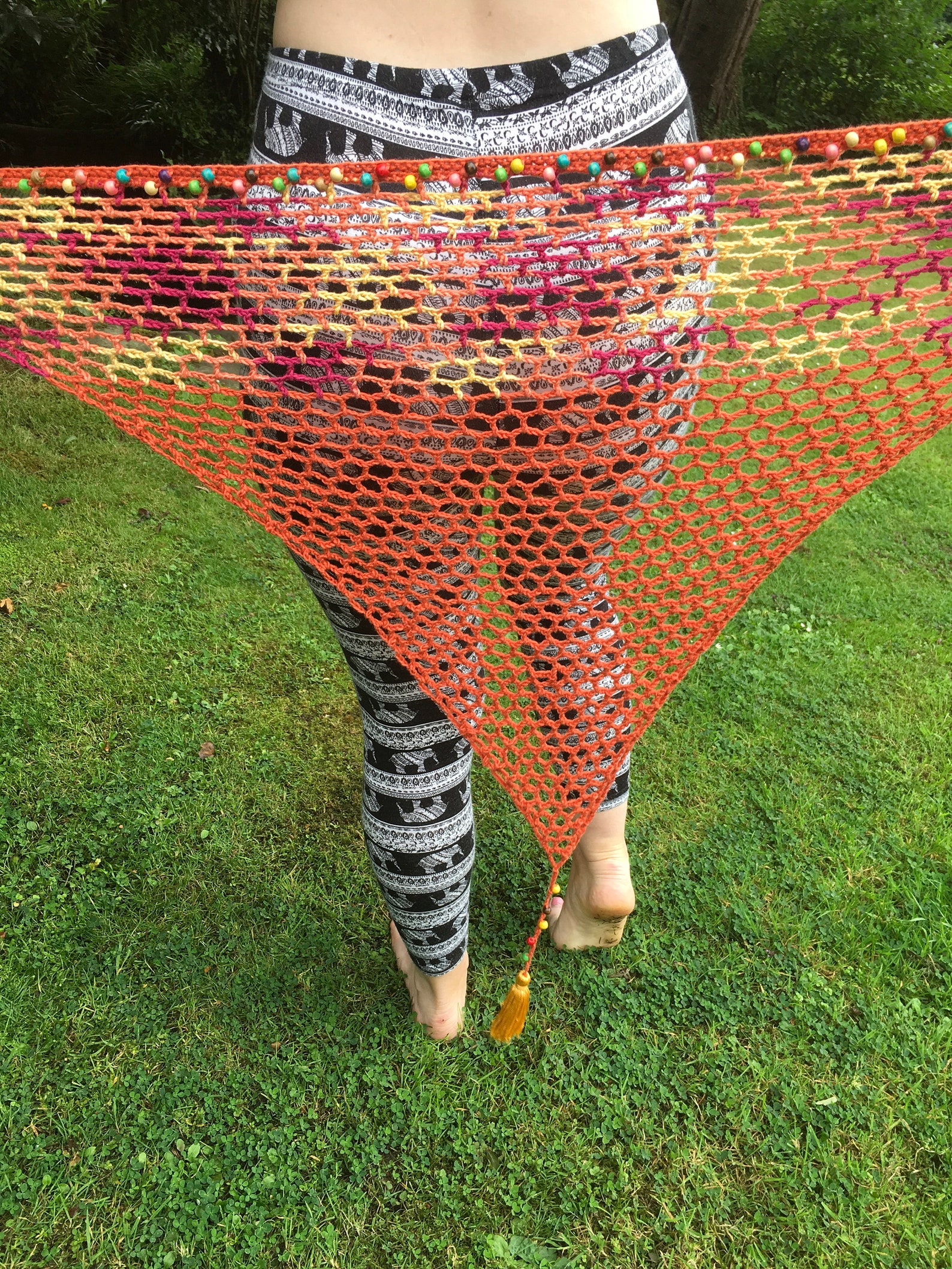 PDF Crochet Sarong Pattern- Beach Cover up - Hippy Festival Boho Sarong ...