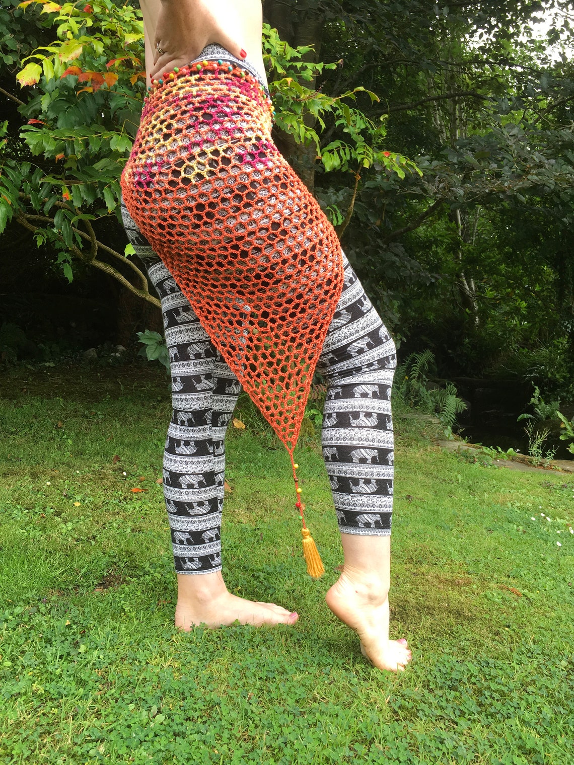 PDF Crochet Sarong Pattern- Beach Cover up - Hippy Festival Boho Sarong ...