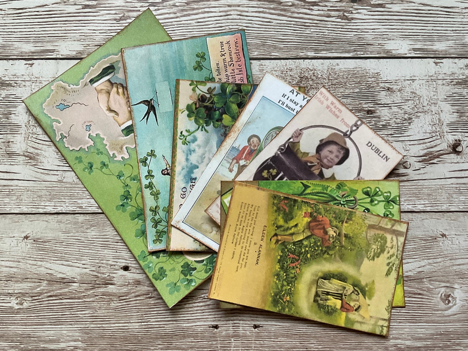 Printable Mini Vintage Irish Postcards Ireland Ephemera | Etsy