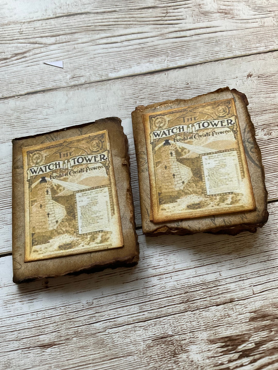 Set of Tiny Watchtower Junk Journals - Micro Folio - Grungy Blank ...