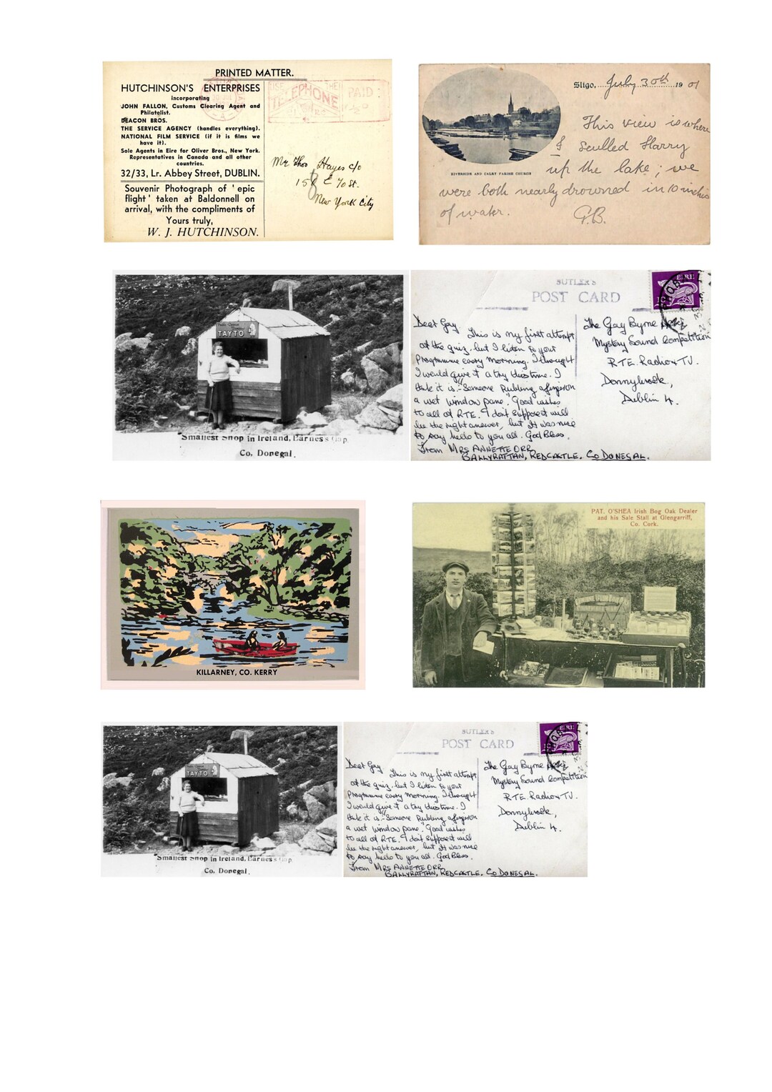 Printable Mini Vintage Irish Postcards - Ireland Ephemera - Digikit ...