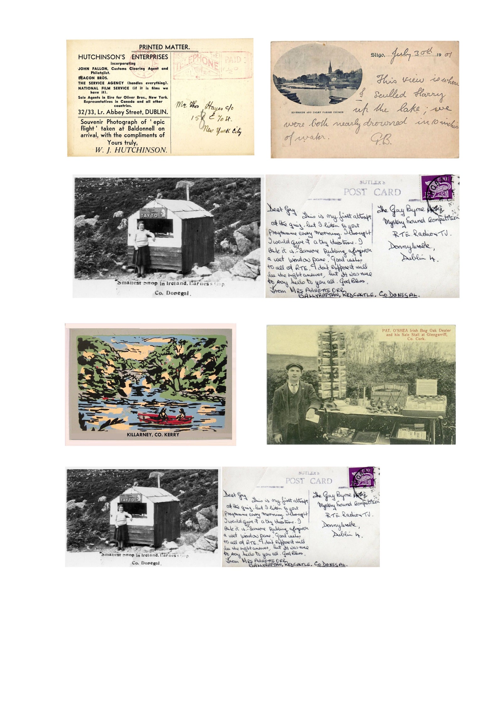Printable Mini Vintage Irish Postcards Ireland Ephemera - Etsy