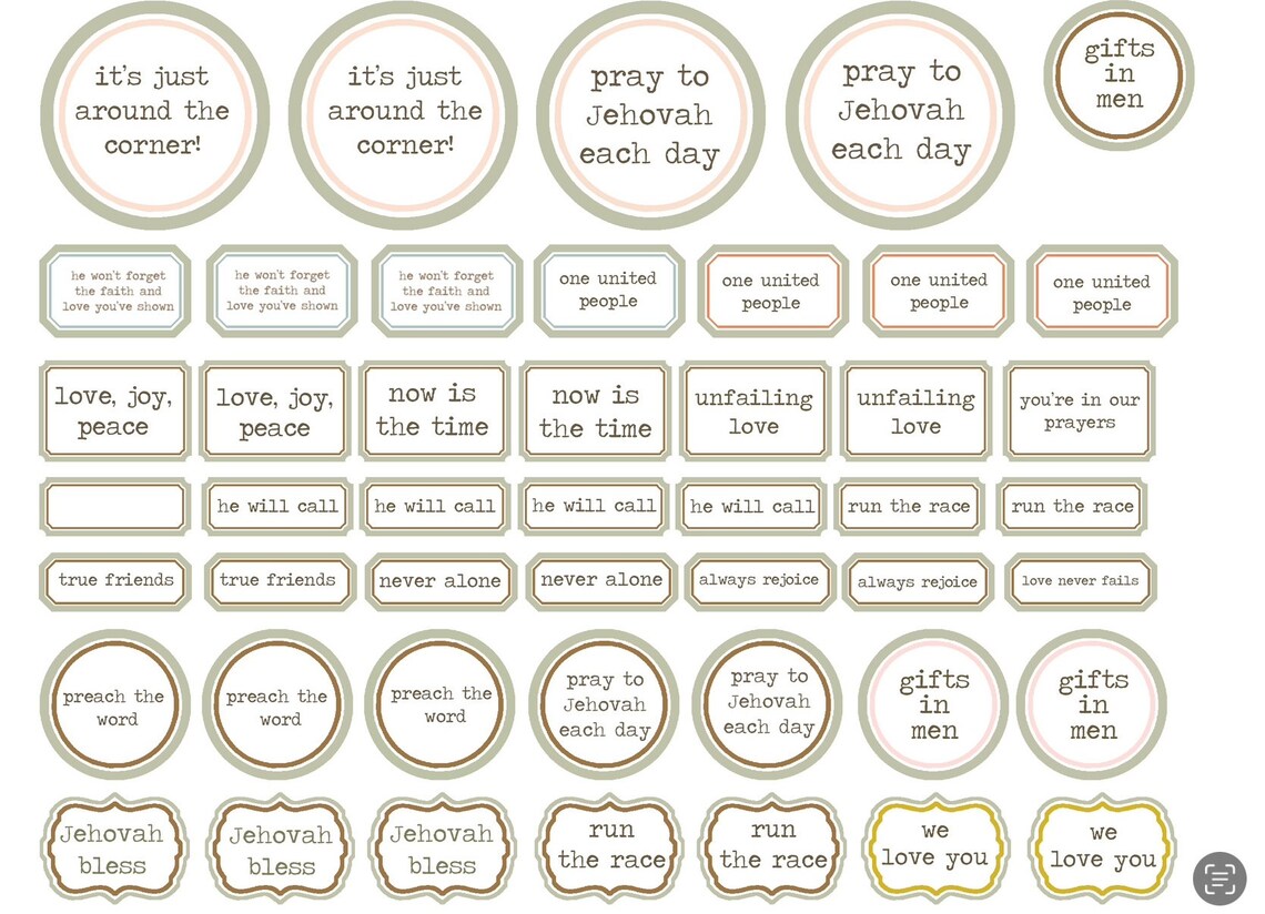 JW Printable Words - Bible Journal - Card Making - Jehovahs Witnesses ...