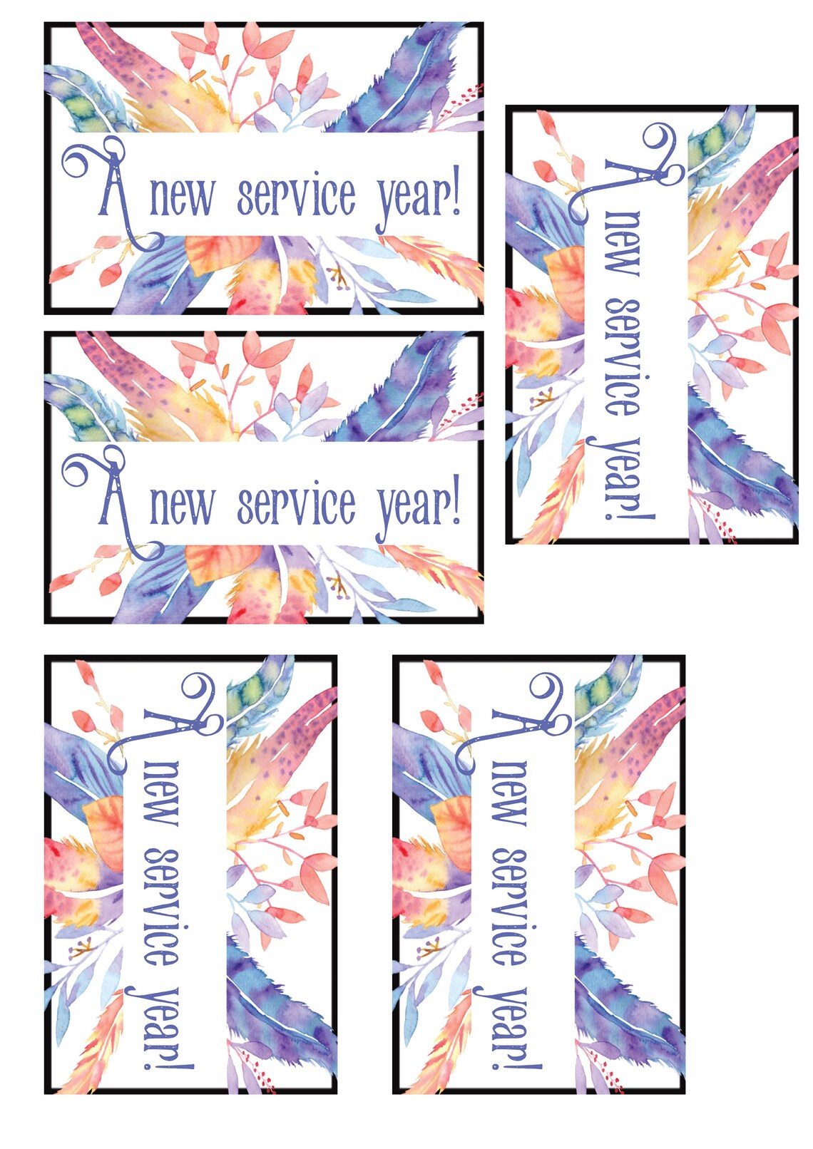 JW Printable Card - New Service Year - Pioneer Gift Postcard - Best ...