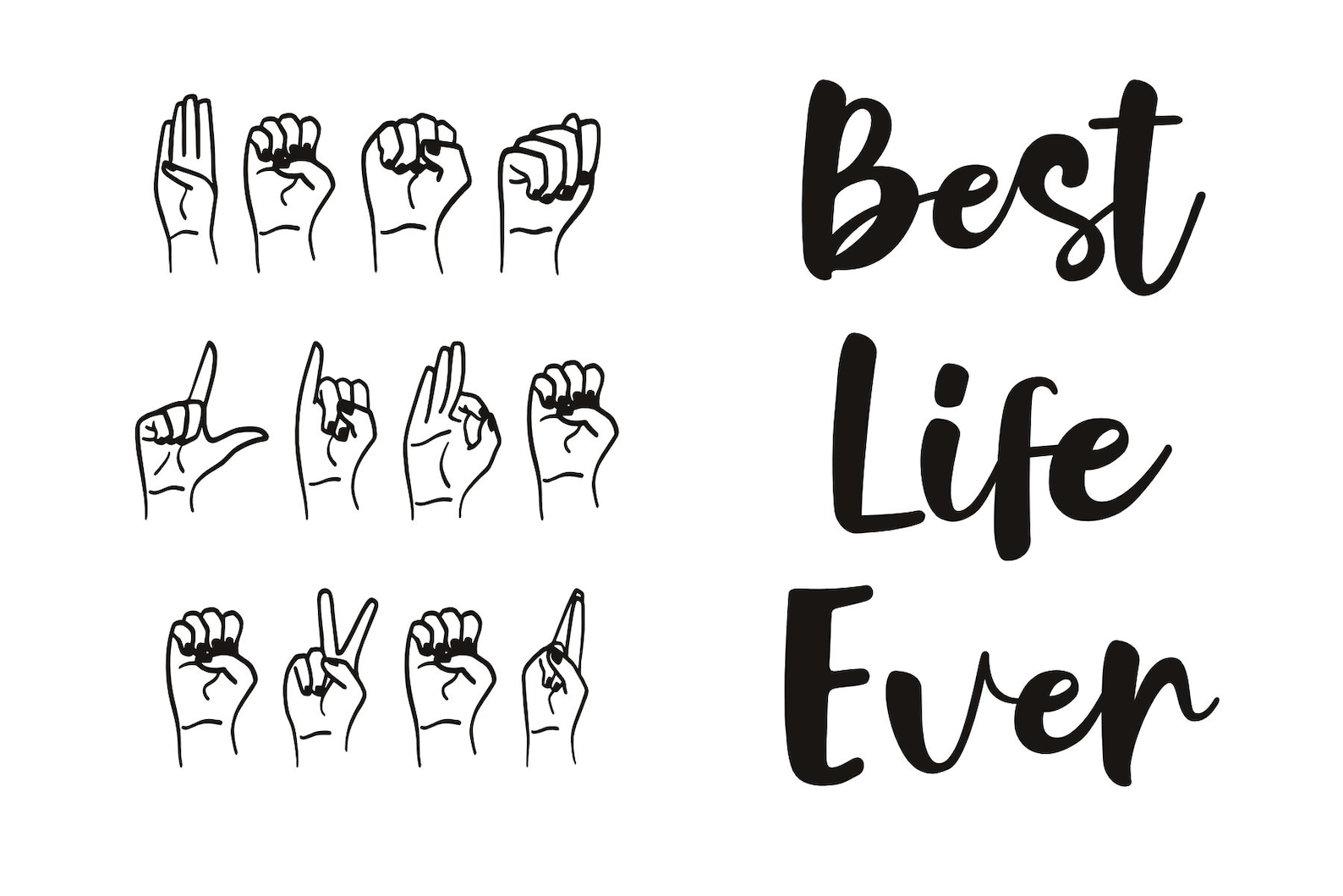 JW Sign Language Printable Card Best Life Ever Deaf - Etsy