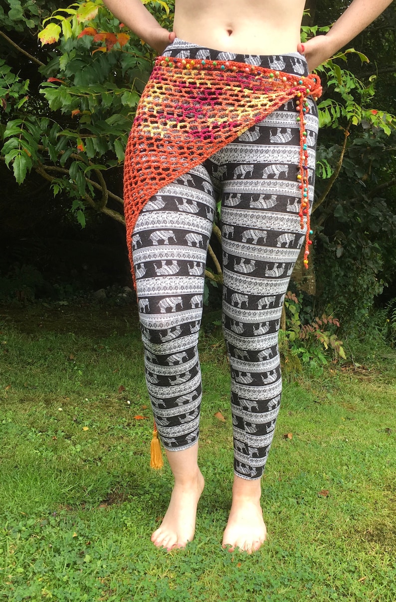 PDF Crochet Sarong Pattern- Beach Cover up - Hippy Festival Boho Sarong ...