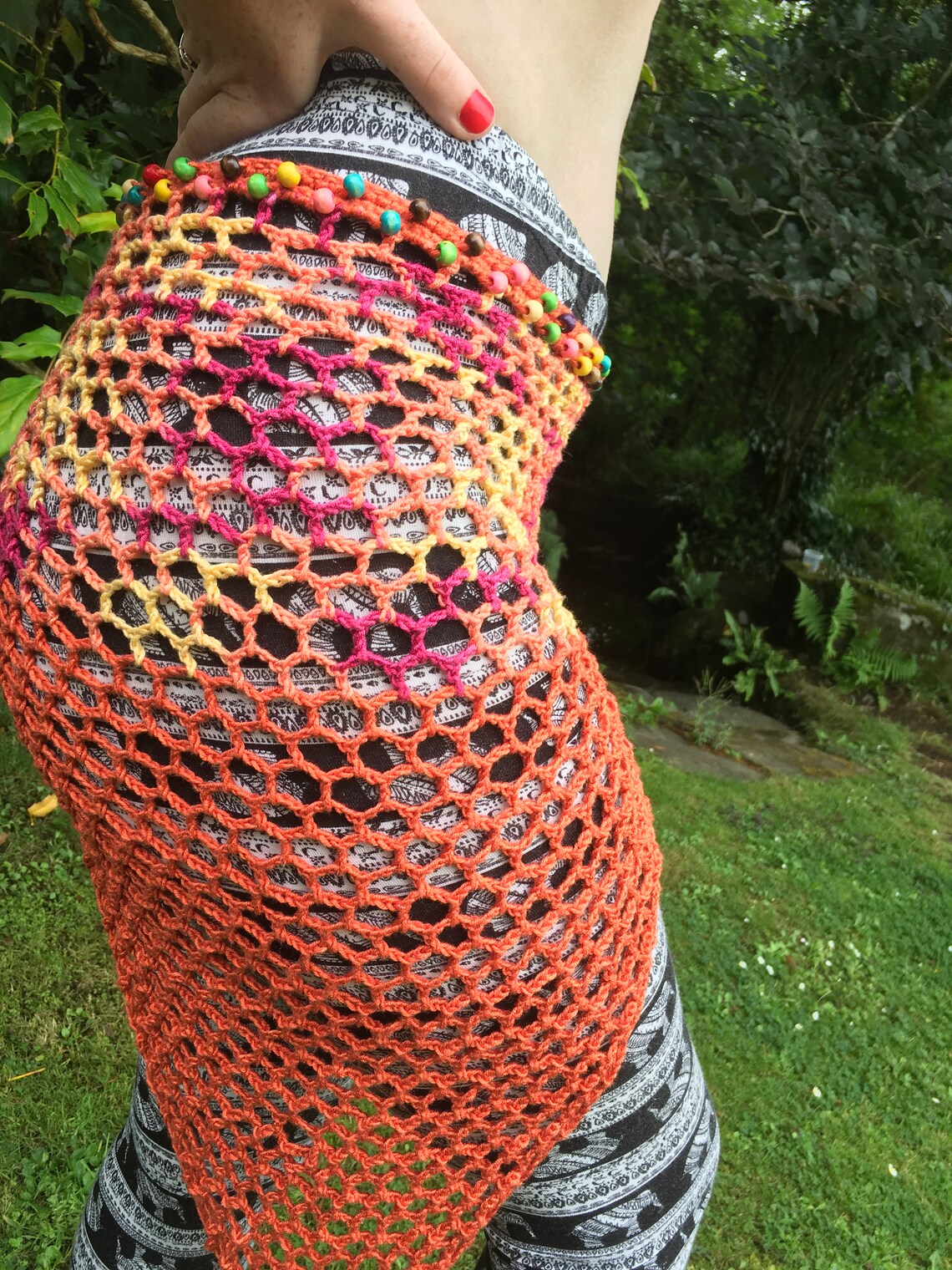 PDF Crochet Sarong Pattern- Beach Cover up - Hippy Festival Boho Sarong ...