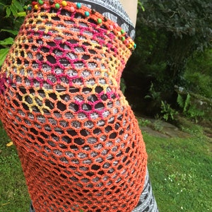 PDF Crochet Sarong Pattern- Beach Cover up - Hippy Festival Boho Sarong ...