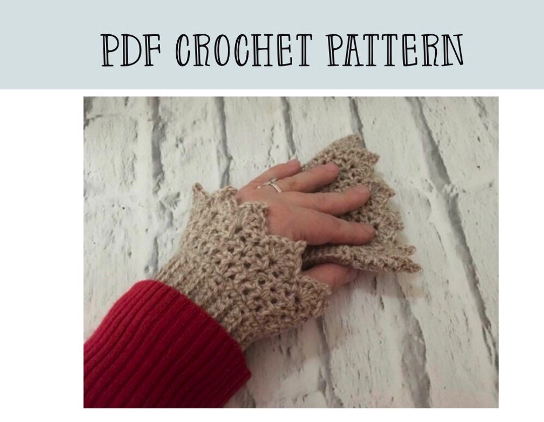 PDF Crochet Cuffs Pattern - Wrist Warmers -crochet Cuffs Pattern ...