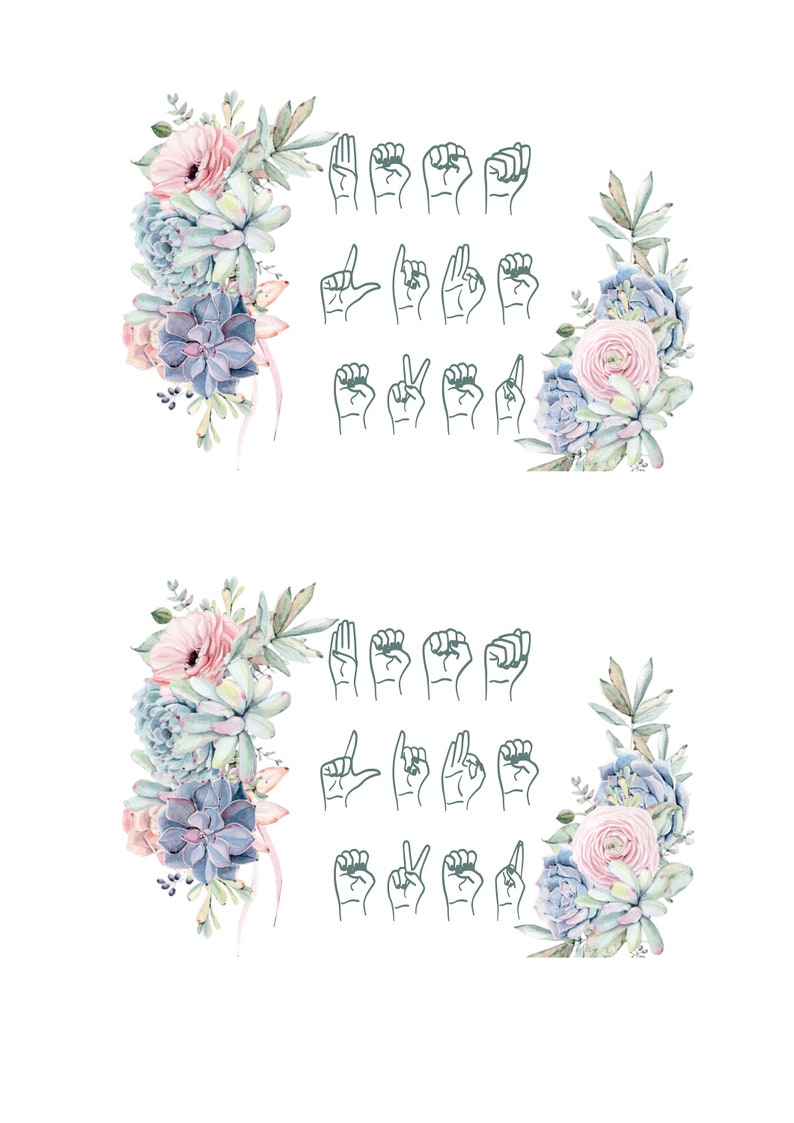 JW Sign Language Printable Card Best Life Ever Deaf | Etsy