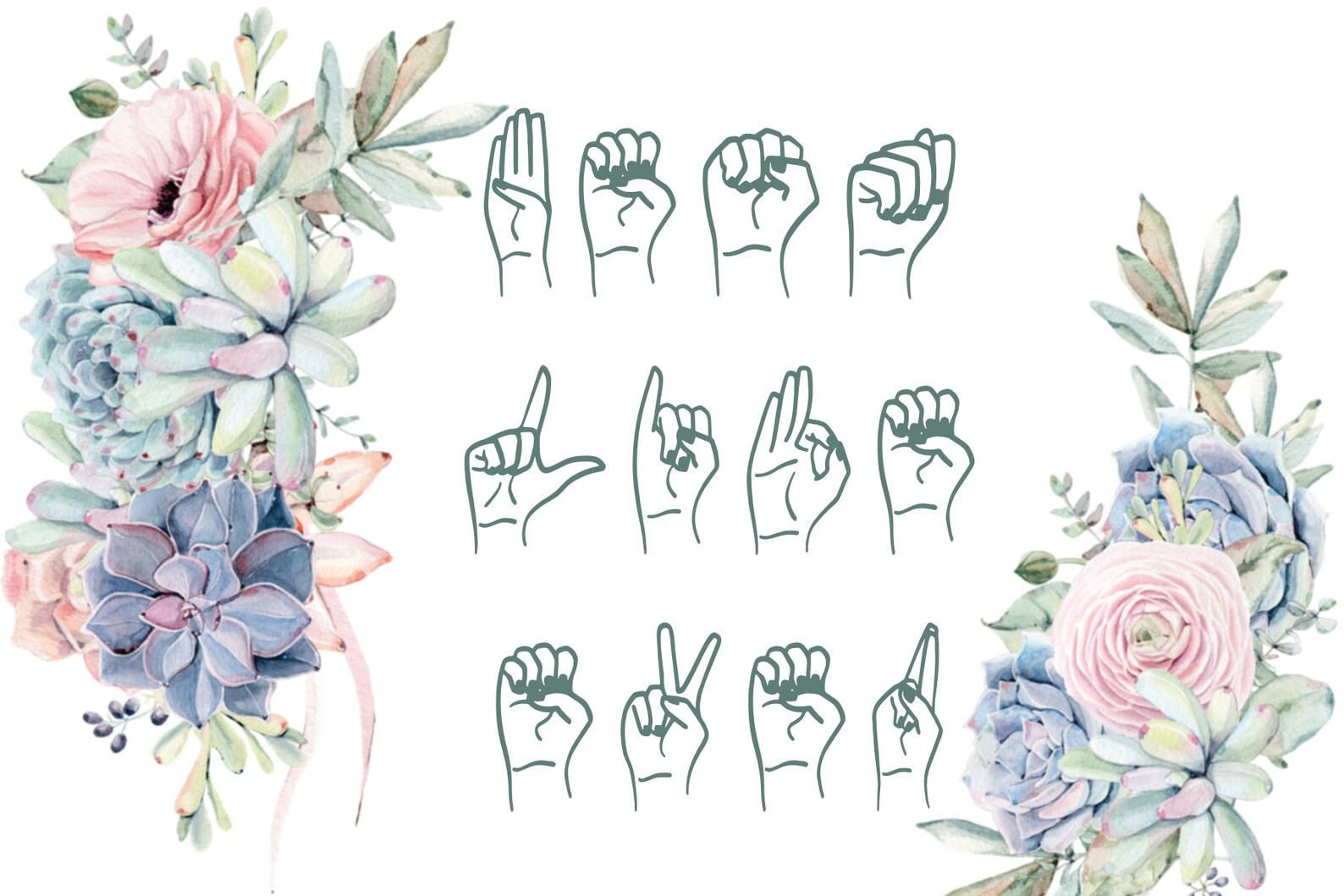 JW Sign Language Printable Card Best Life Ever Deaf | Etsy