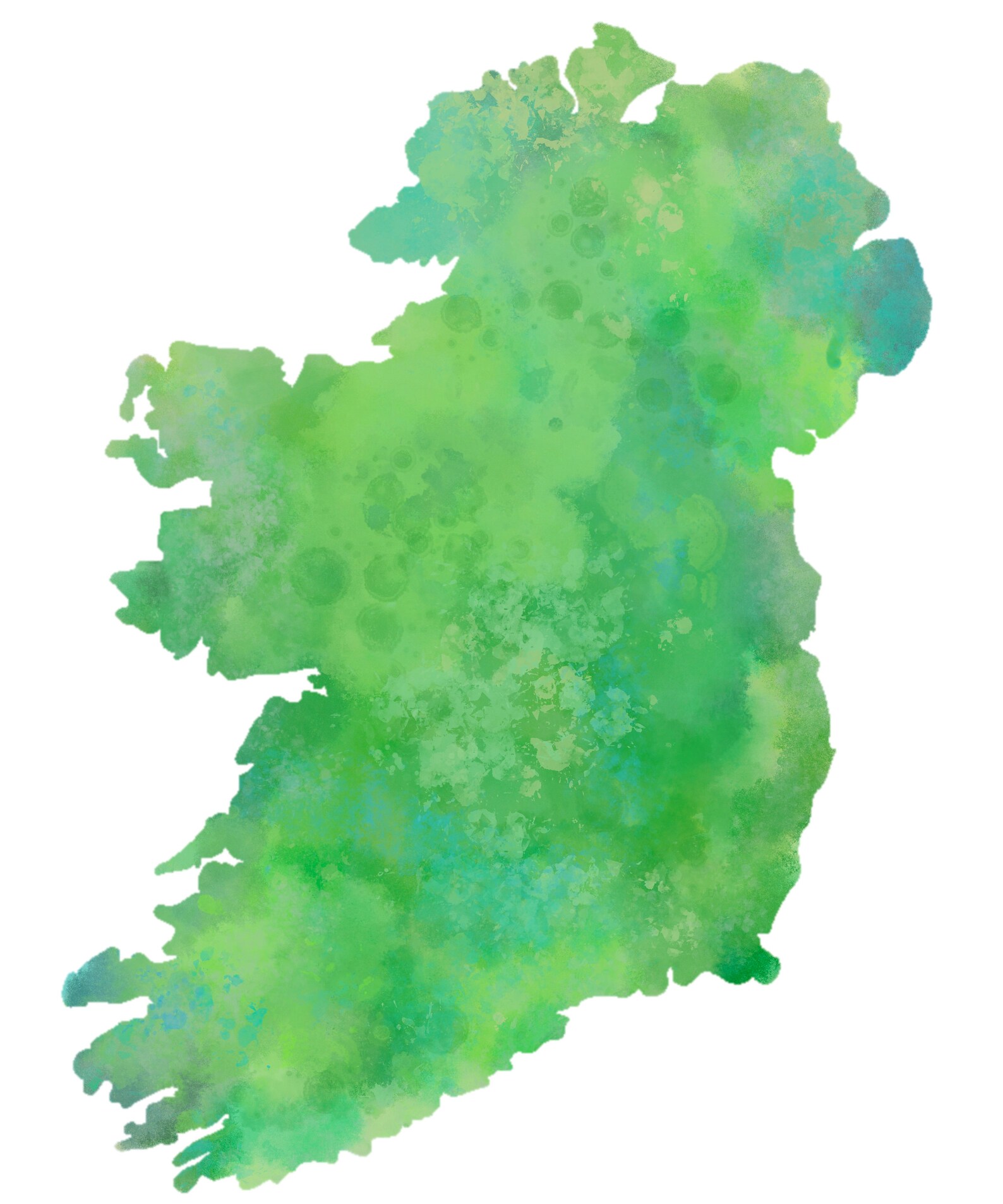 Ireland Watercolour Wall Art Map - Ireland Printable - Irish Printable ...