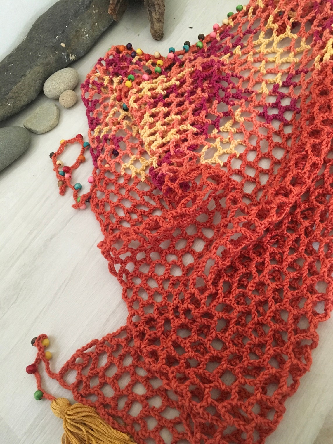 PDF Crochet Sarong Pattern- Beach Cover up - Hippy Festival Boho Sarong ...