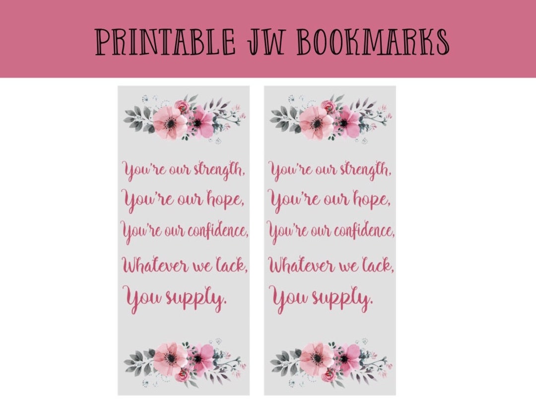 JW Printable - Jw Card - Jw Bookmark - Jw Gift - Baptism Gift ...