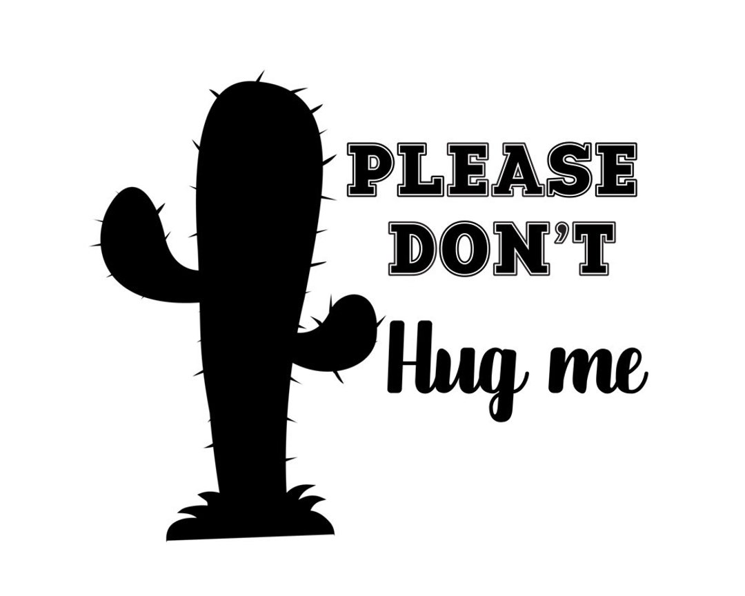 Cactus SVG - Hug Printable - T Shirt Decal Vinyl Transfer Cutting File ...
