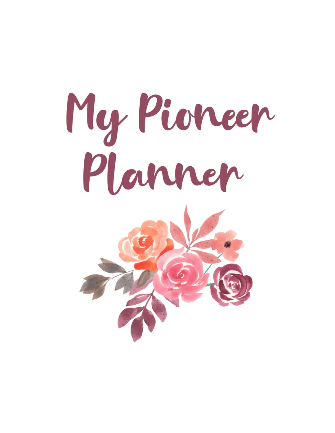 JW Printable Pioneer Planner - Ministry Schedule - Preaching Organiser ...