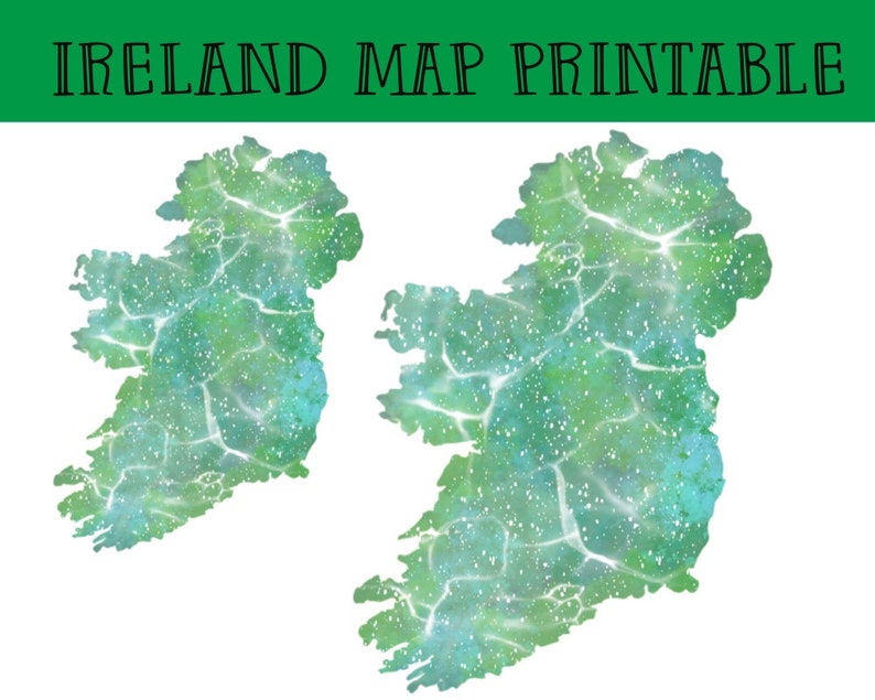 Ireland Map Wall Art - Ireland Map Art - Ireland Printable - Irish ...