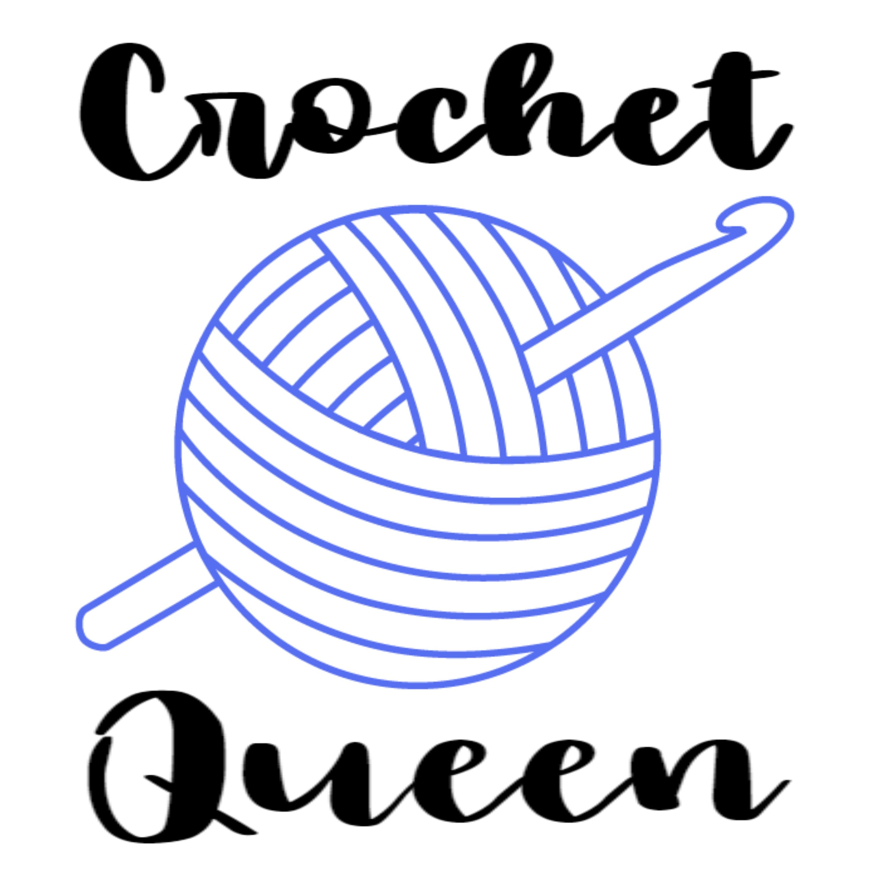 Crochet SVG Vector Printable - Graphic Clip Art - Crochet Queen ...