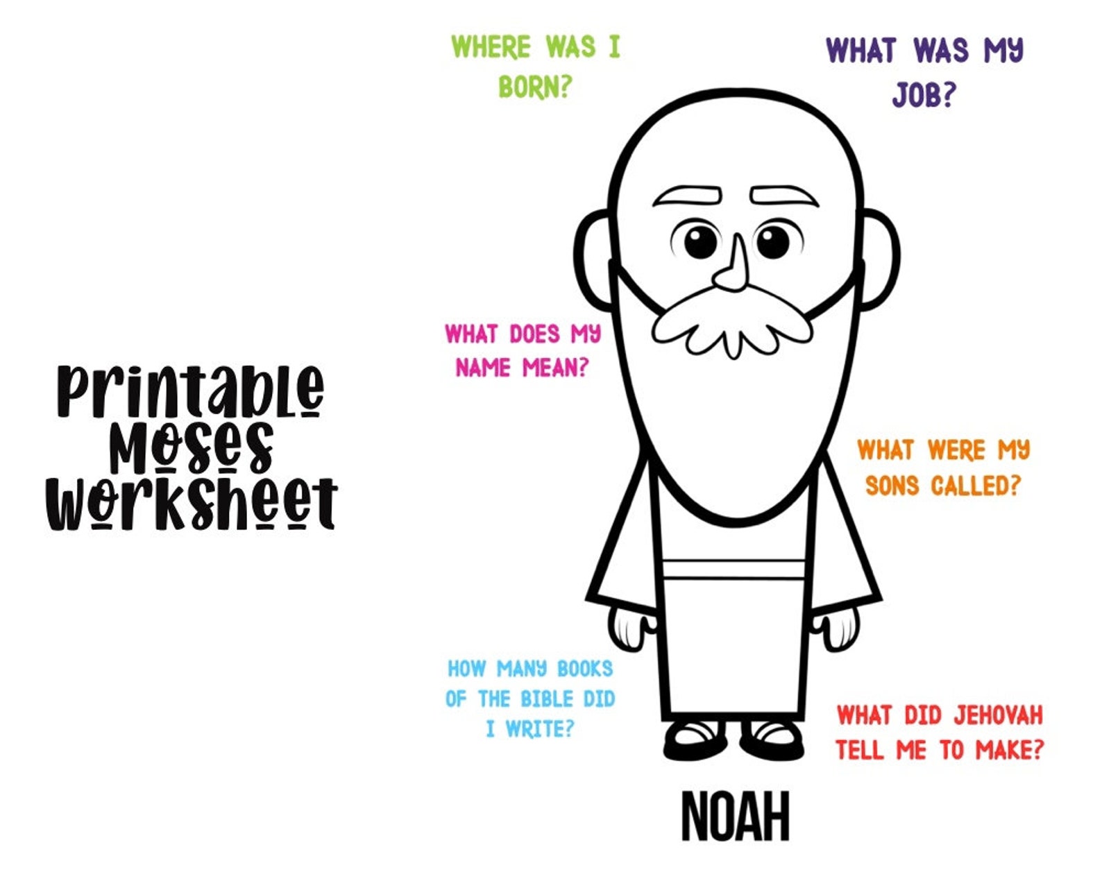 Kids Printable Moses Worksheet Jw Convention Best Life - Etsy