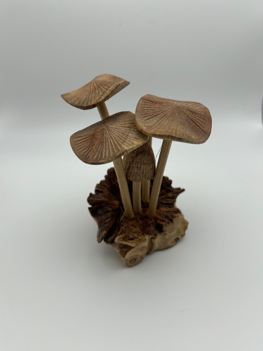 Wooden Mushroom Hand Carved Figure - Etsy