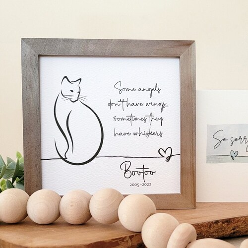 CAT MEMORIAL GIFT Personalized Loss of Cat Sympathy Gift for - Etsy
