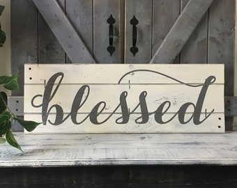 Blessed sign | Etsy