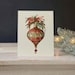 Set of 8 Holiday Ornament Christmas Cards, Optional Saying & Signature ...