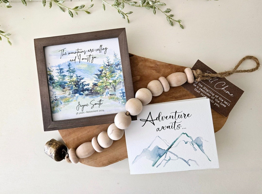 MOUNTAIN RETIREMENT GIFT, Personalized Mountain Painting, the Mountains ...