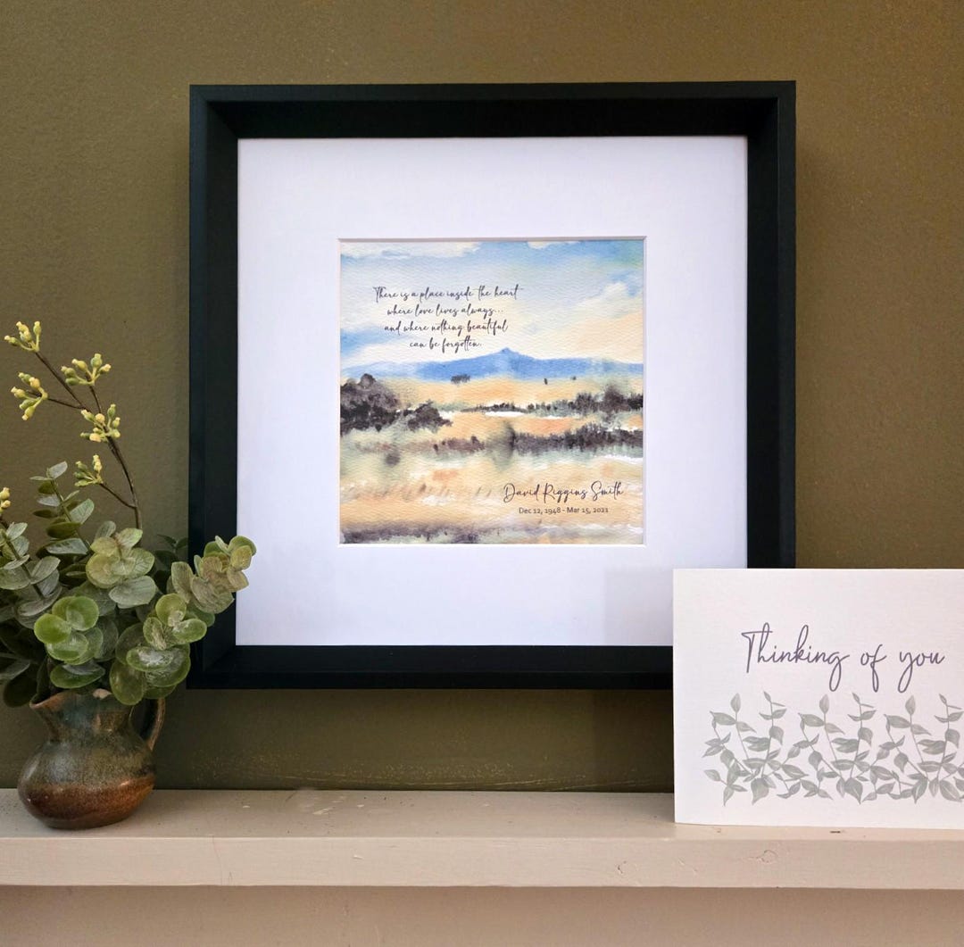 Meadow Nature Memorial Art Gift, Personalized Sympathy Painting ...