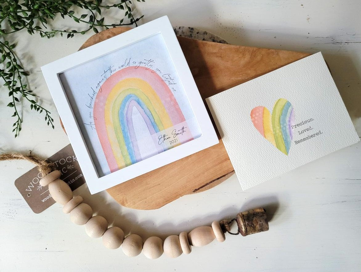 RAINBOW SYMPATHY GIFT for Loss of Baby Rainbow Watercolor - Etsy