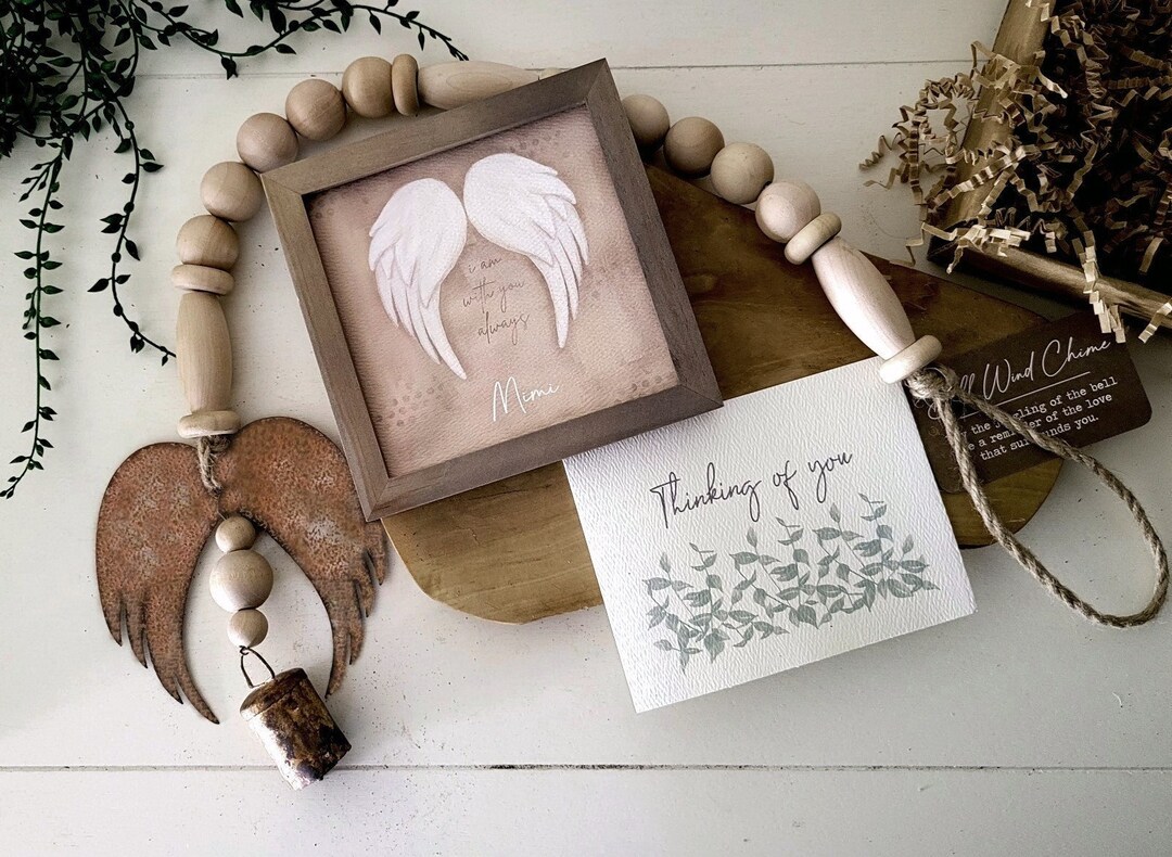 ANGEL WING CHIME Mini Angel Wings Personalized Watercolor - Etsy