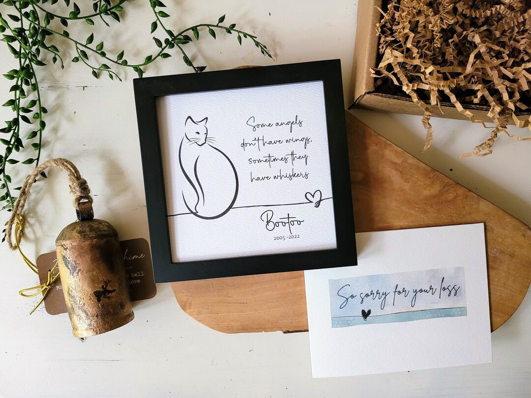 CAT MEMORIAL GIFT, Personalized Loss of Cat Sympathy Gift for Pet ...