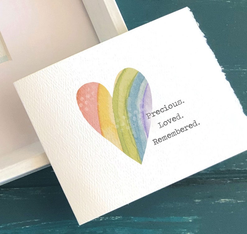 RAINBOW SYMPATHY GIFT for Loss of Baby, Rainbow Watercolor Painting ...