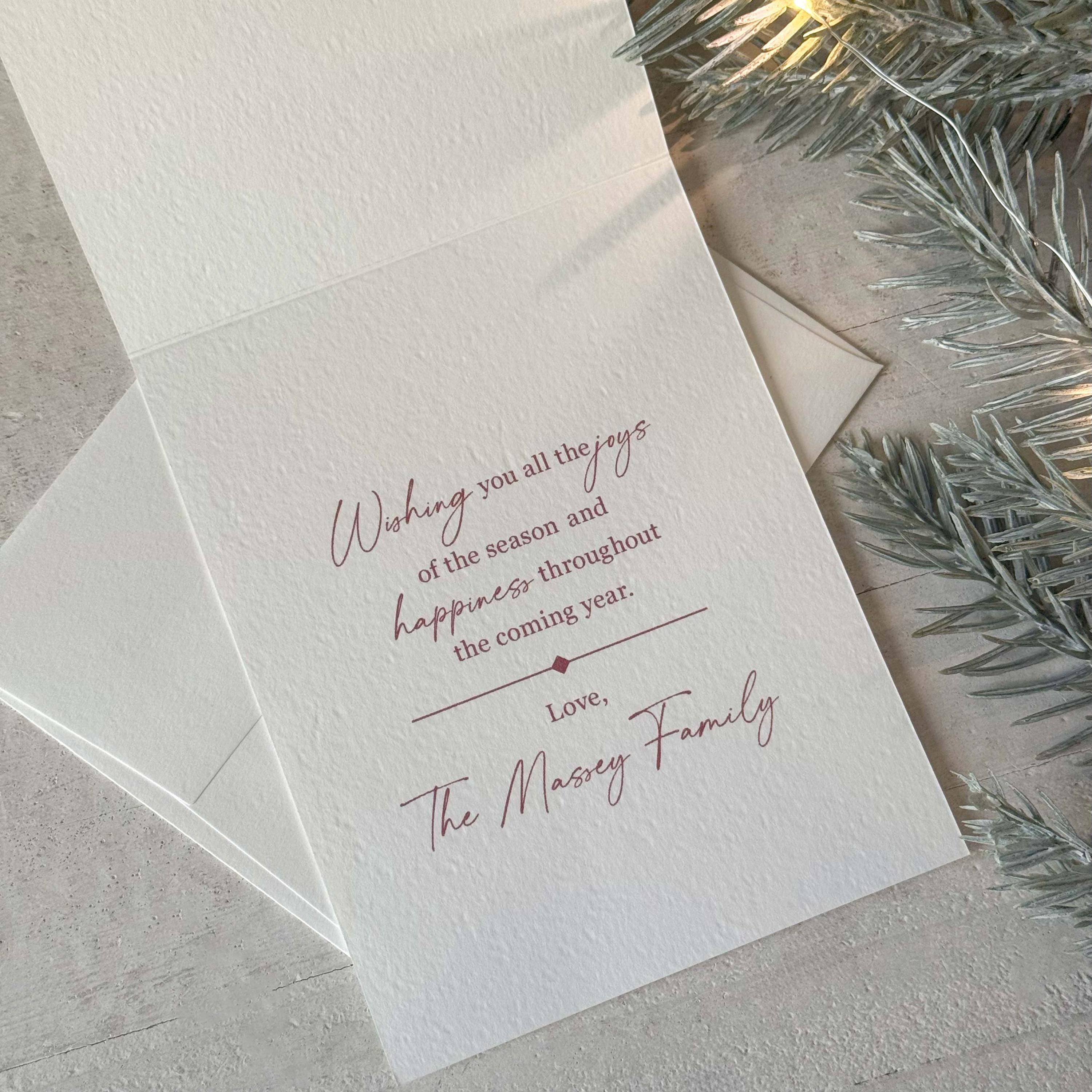 Christmas Tree Card Set of 6, Optional Saying & Signature Inside Card ...