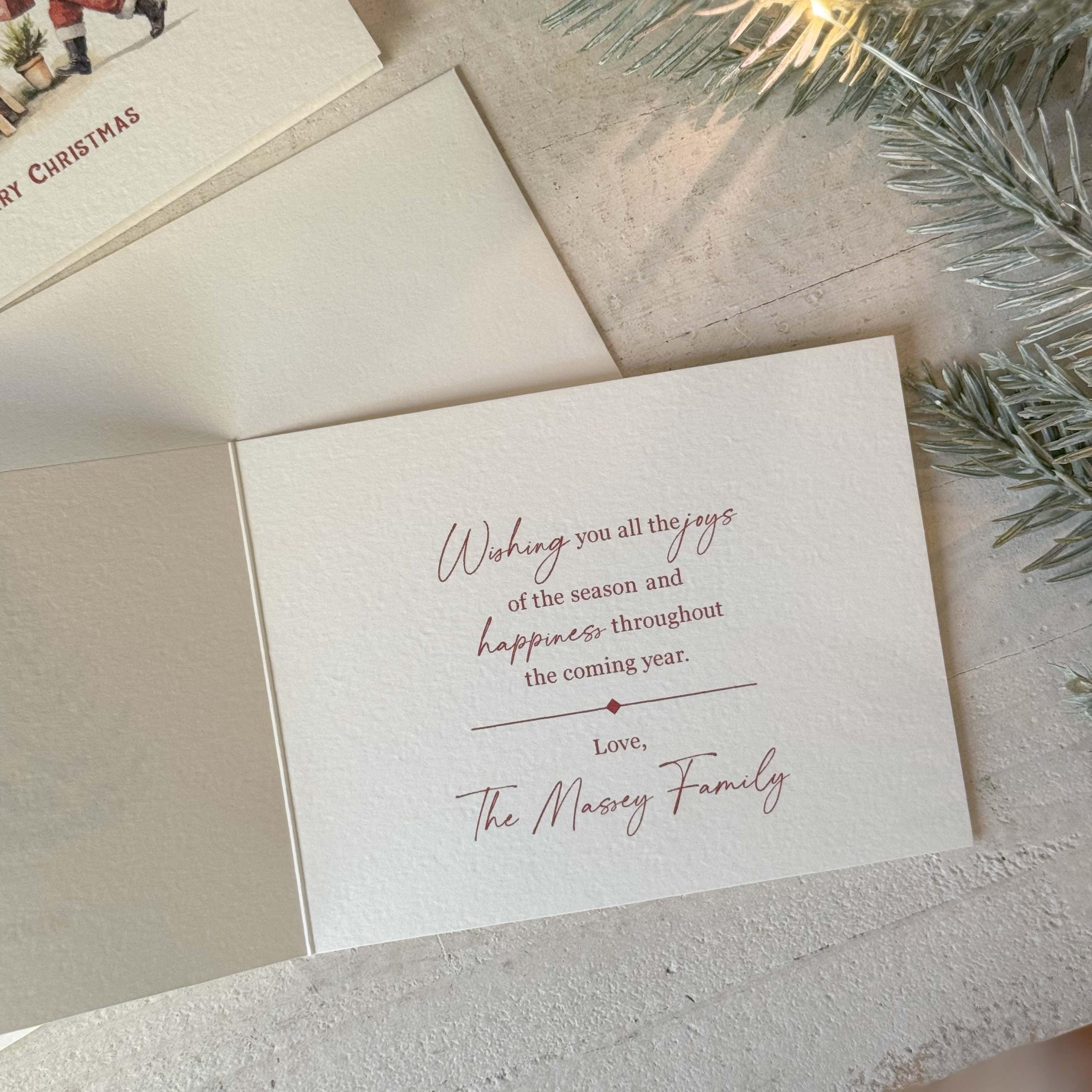 Winter Bird Christmas Cards Set of 8 - Optional Saying / Signature ...