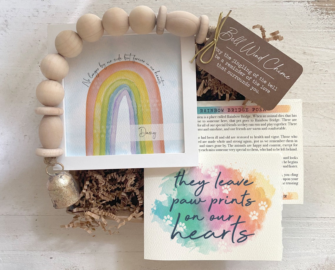 RAINBOW BRIDGE SYMPATHY Gift Pet Personalized Dog / Cat - Etsy
