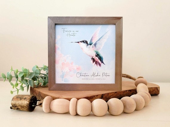 PERSONALIZED HUMMINGBIRD Painting Sympathy Gift Memorial Loss - Etsy