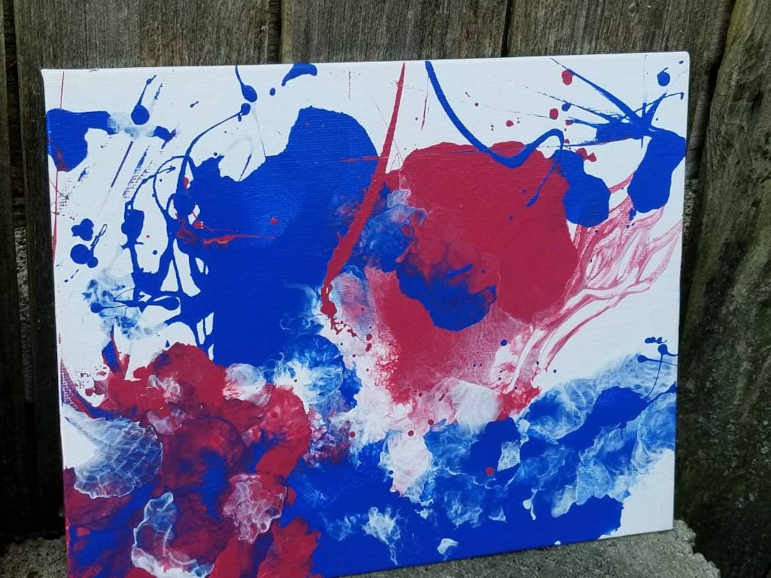 Hot & Cold - Abstract Acrylic Painting 8x10 Canvas Board, One of a Kind ...