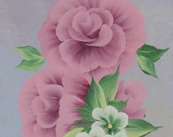 PINK Rose-original Acrylic Painting, Realistic Detail & Bright Vibrant ...