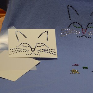 Rhinestone Cat Face Complete Appliqué Kit,sparkling Multi-colored Hot ...