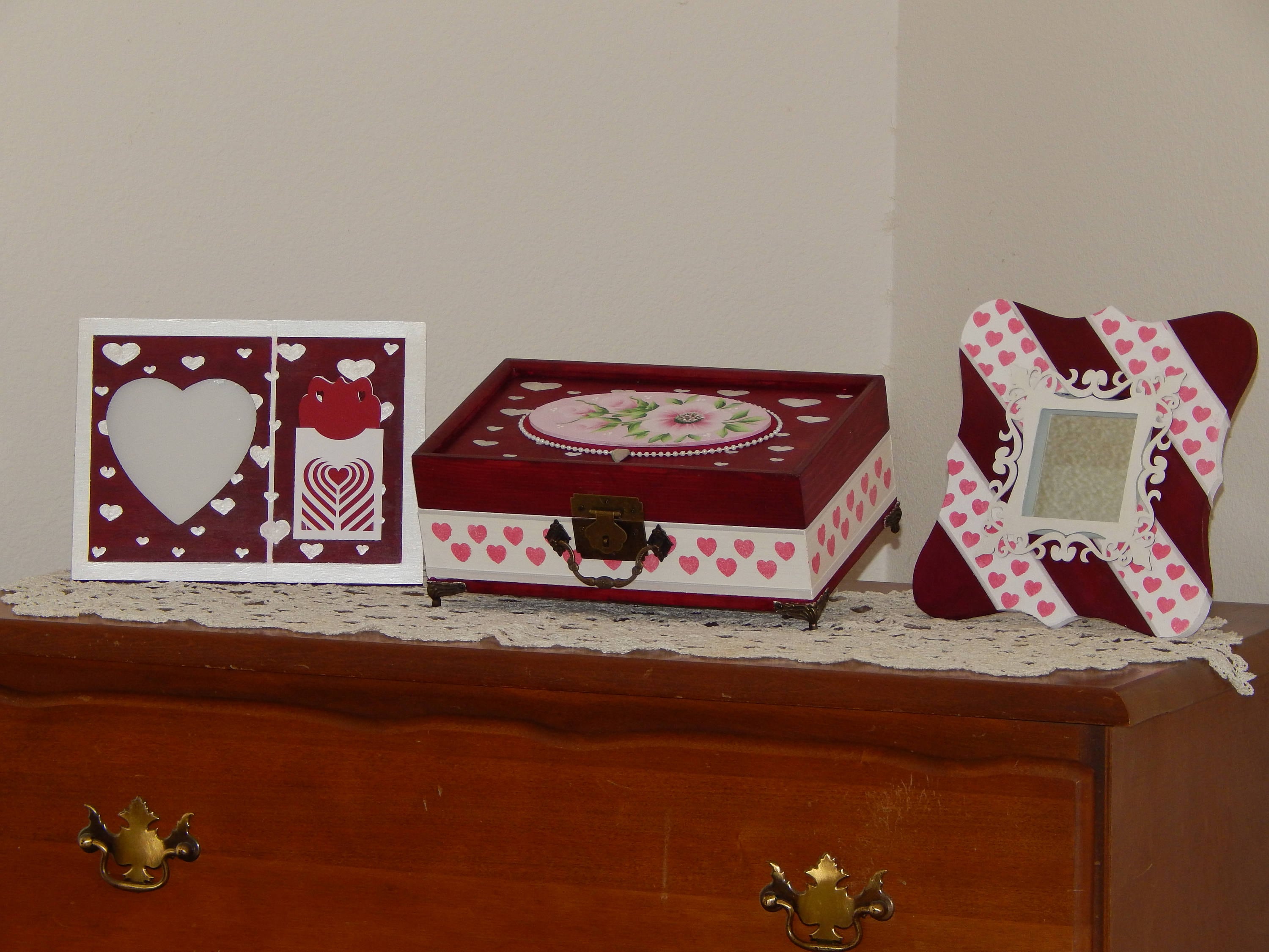 Heart Jewelry Box, Picture Frame, Table Top Mirror, Great Present for ...