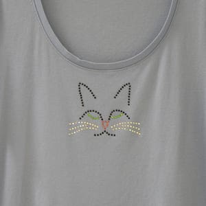 Rhinestone Cat Face Complete Appliqué Kit,sparkling Multi-colored Hot ...