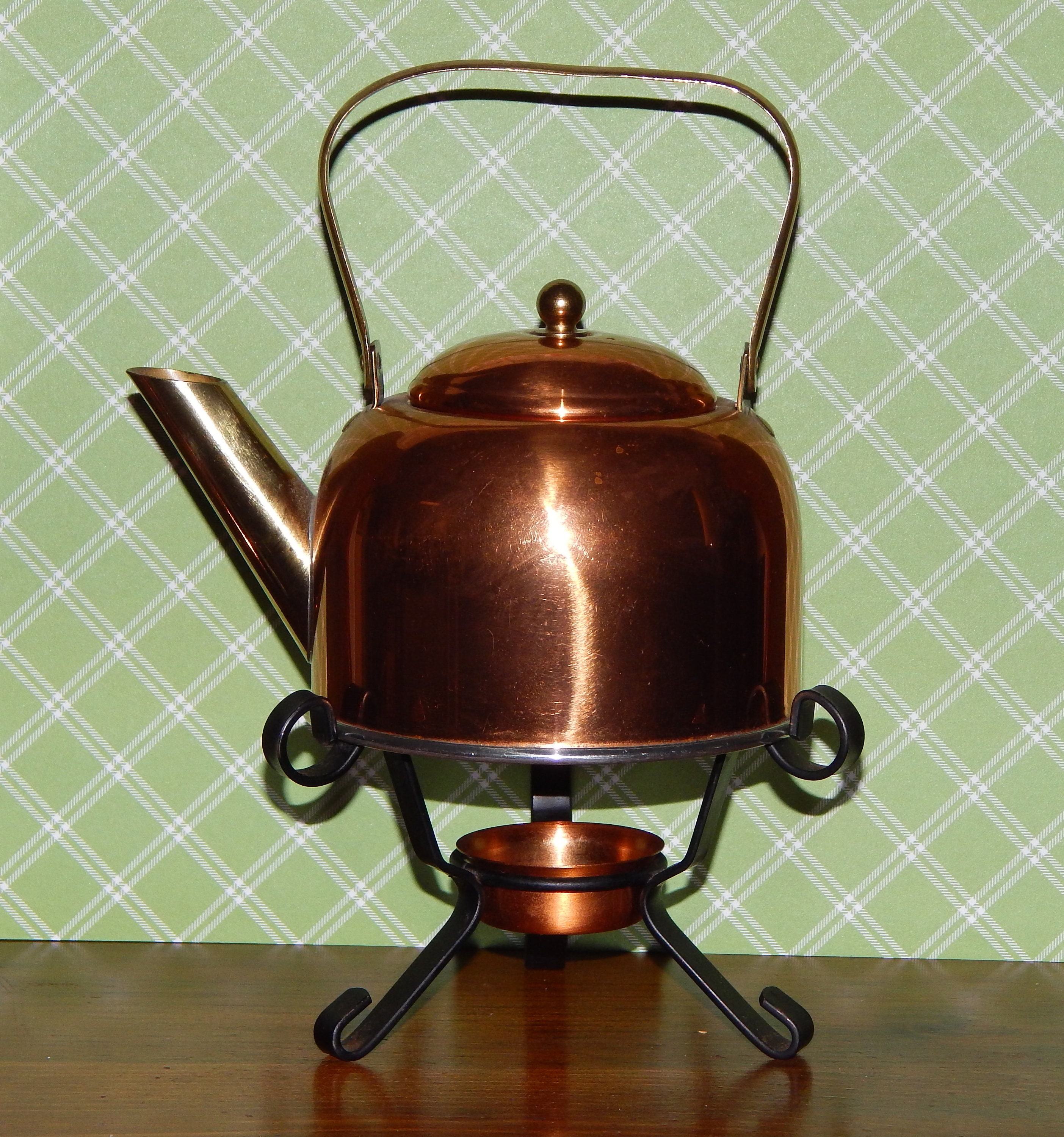 Coppercraft Guild Vintage Copper Teapot on Iron Stand With - Etsy