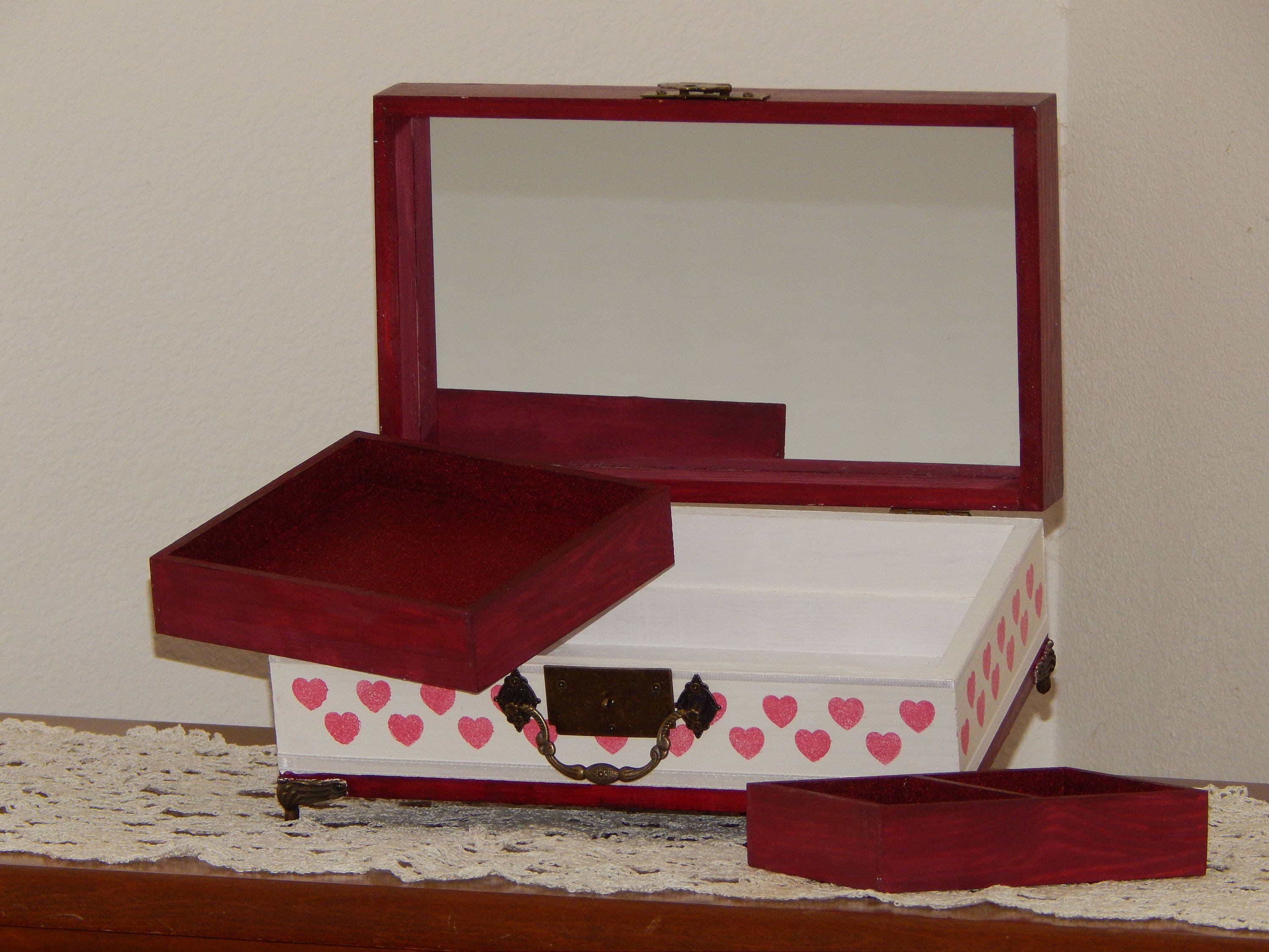 Heart Jewelry Box, Picture Frame, Table Top Mirror, Great Present for ...