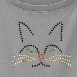 Rhinestone Cat Face Complete Appliqué Kit,sparkling Multi-colored Hot ...