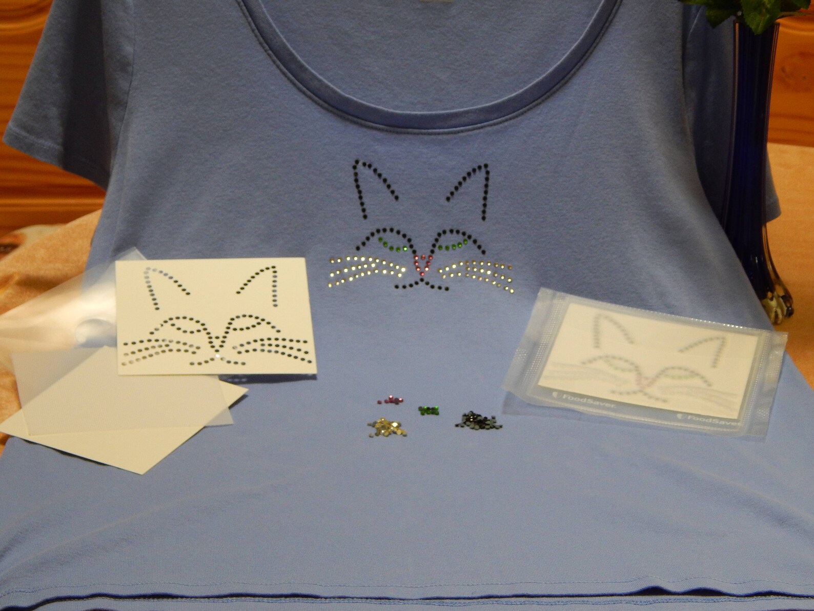 Rhinestone Cat Face Complete Appliqué Kit,sparkling Multi-colored Hot ...