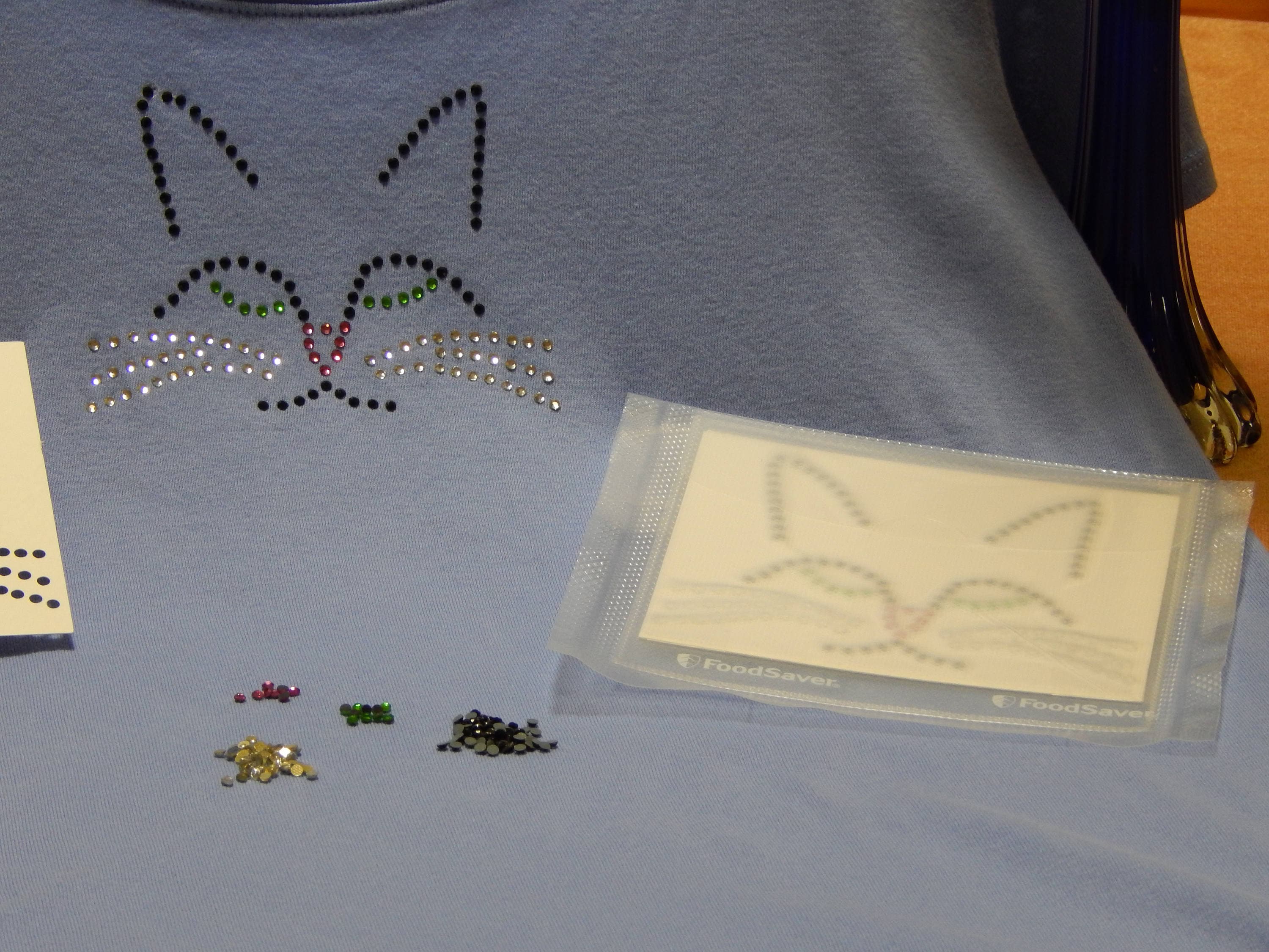 Rhinestone Cat Face Complete Appliqué Kit,sparkling Multi-colored Hot ...