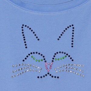 Rhinestone Cat Face Complete Appliqué Kit,sparkling Multi-colored Hot ...